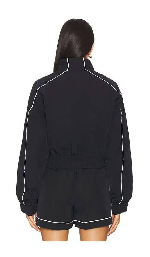 Alo Yoga Motivate Full Zip Track Jacket - Black & White | Editorialist